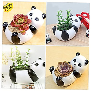 YARNOW 2pcs Office Vase Desktop Cute Outdoor Potted Cartoon Desk Table Lovely Container Basin Cm Flower Planters Ceramic Indoor Home Statue Small Decorative Pots for X Succulent Bonsai