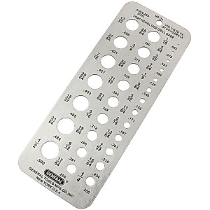 PSCCO 1PC Stainless Steel Diameter Gauge DIY Drill Measurement Gauge Tool