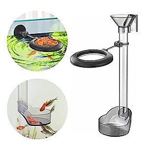 UPETTOOLS Shrimp Feeding Dish Set, Aquarium Fish Feeder Tube Kit with Feeding Ring,Cleaning Brush for Fish Tank