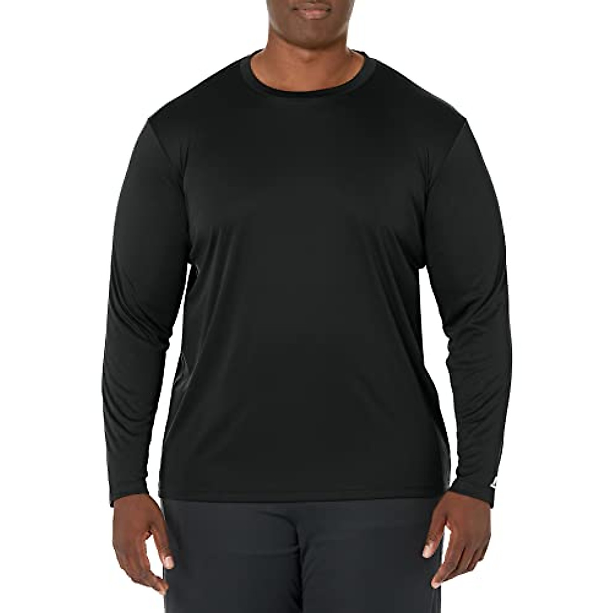Russell Athletic Men's Standard Long Sleeve Performance Tee, Black, Large