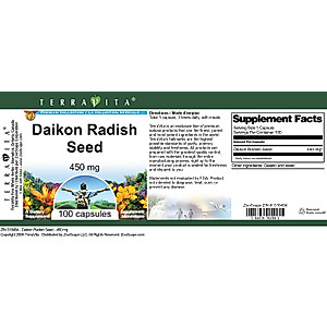Terravita Daikon Radish Seed - 450 mg (100 Capsules, ZIN: 516494) - 3 Pack