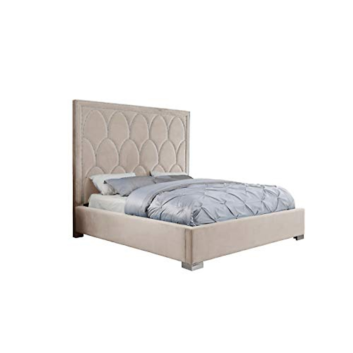 Best Quality Furniture California King Bed, Beige