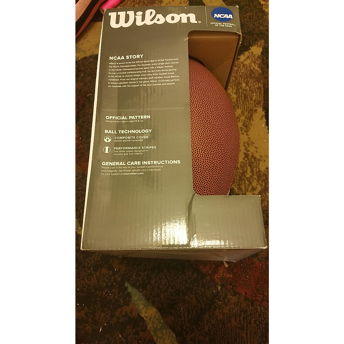 Wilson NCAA Red Zone Series Composite Leather Official Size Football | WTF1570ID