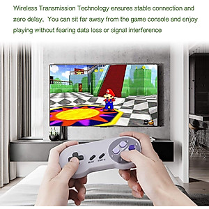 Wireless Controller (2ps) for SNES Game Controller with USB Wireless Receiver can Play with The Windows, iOS, Linx, Android Devices
