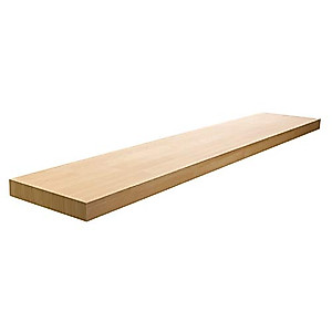 Kiera Grace kieragrace Stockholm Aberg Floating Shelf w/LED Light – Oak, 48", Matte Finish Wall Organization