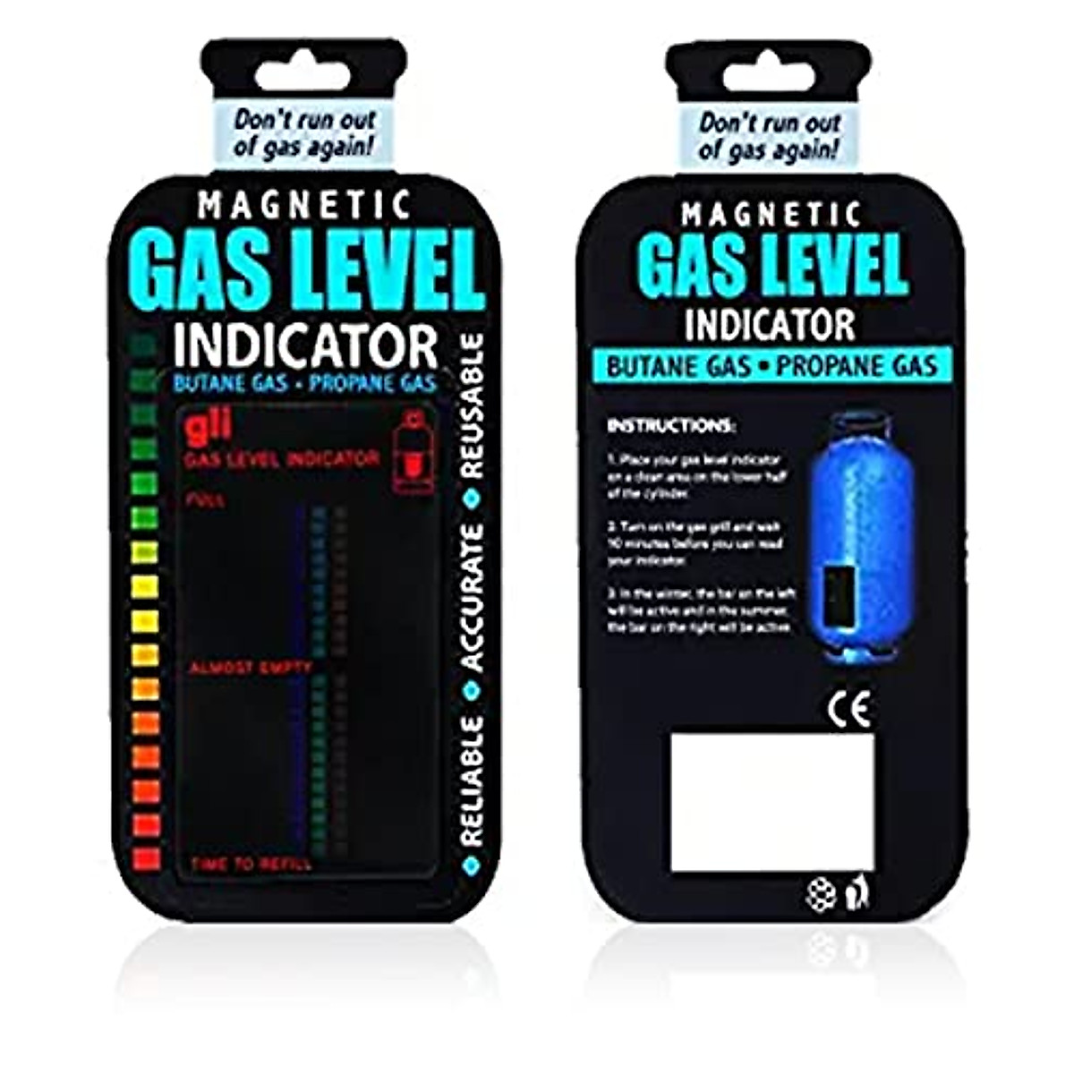 Kona Propane Fuel Level Indicators - Magnetic & Reusable (Set of 2)