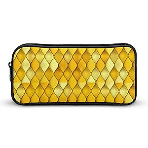 Gold Fish Scale Pencil Case Pencil Pouch Coin Pouch Cosmetic Bag Office Stationery Organizer