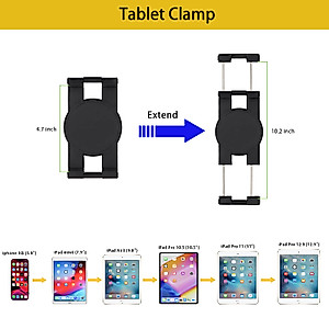Mippko Foldable Tablet Wall Mount Holder,Multiple Angles Adjustment Extendable Articulating Aluminum Alloy Mount for 7~12.9 inch Tablets iPad/Nexus/LG G Pads/e-Reader/Switch