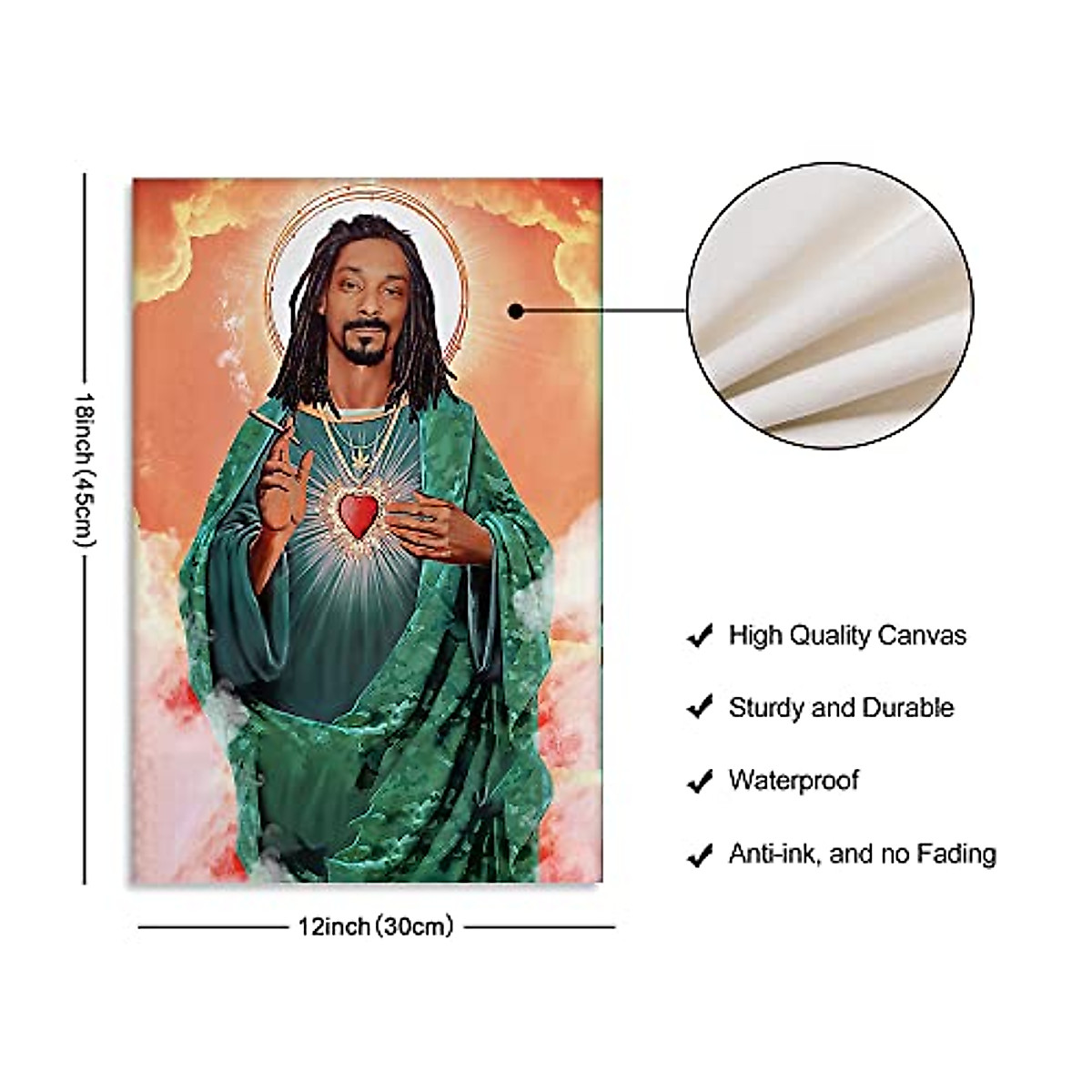 TBIIQKZ Funny Rap Art Print, Cool Music Poster, Celebrity Saint Artwork, Aesthetic Canvas Unframed Poster 12x18inch(30x45cm)