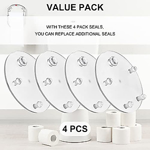 4 Pack Replacement for Vormax Toilet Tank Flapper Seal Gasket 3’’, Silicone Toilet Flapper Seal Compatible with American Standard 7381424-100.0070A