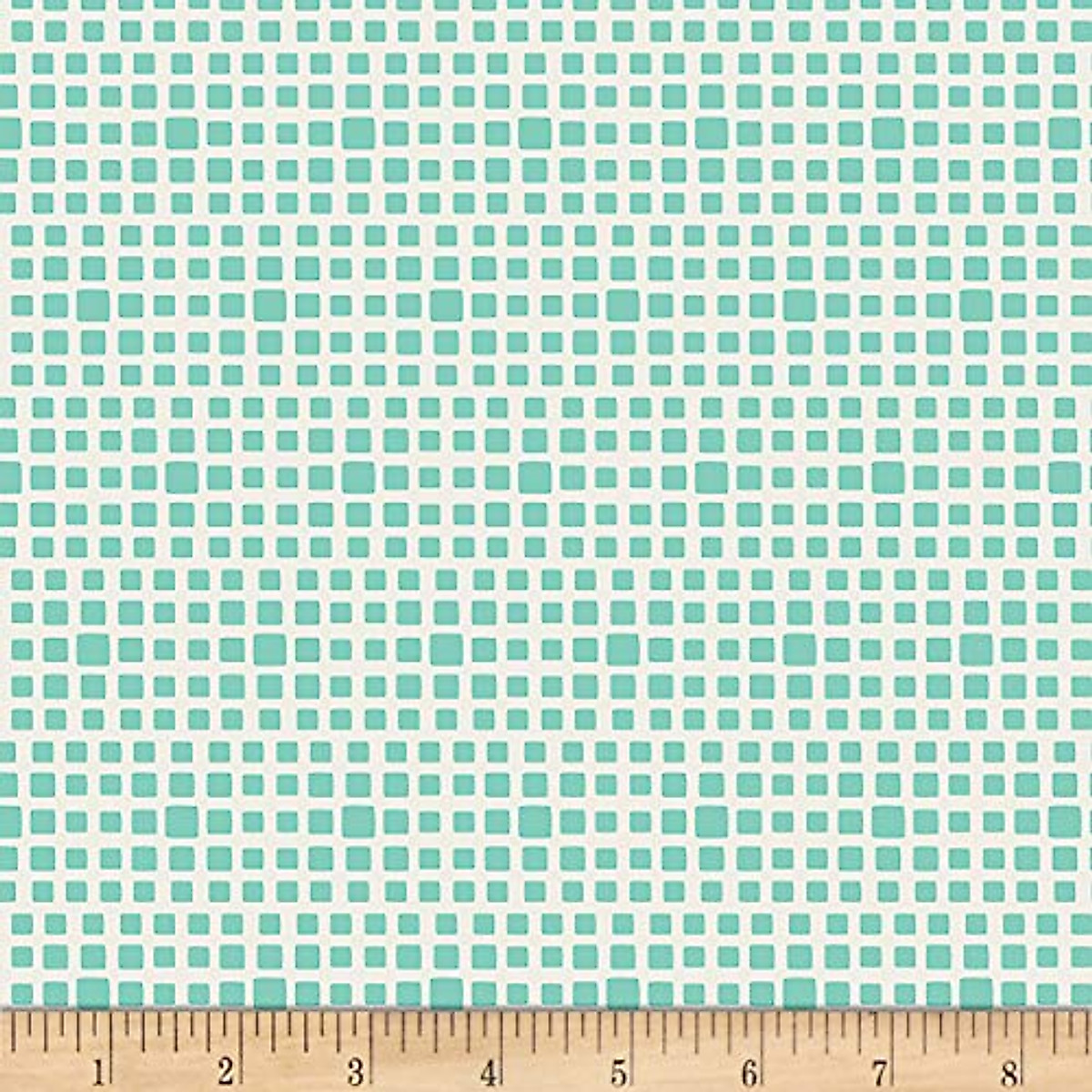 Art Gallery Fabrics Art Gallery Squared Elements Seaglass Fabric, Warm Aqua