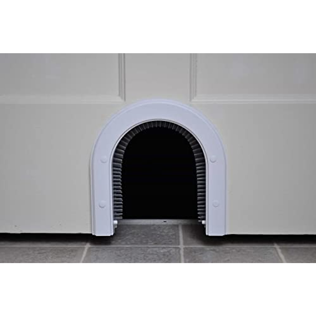 CATHOLE Plastic Cat Door ECO Model - Original Interior Cat Door, Installs Easily, Removable Grooming Brush