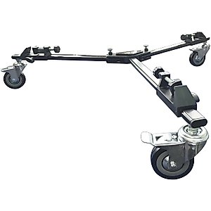 Vidpro PD-1 Professional Tripod Dolly - Heavy Duty with Adjustable Leg Mount with Locking Wheels and Carrying Case Compatible with Most Tripods Perfect for Cameras Camcorder and Lighting Equipment