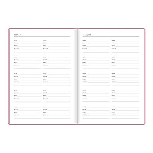 Letts of London Inspire Weekly/Monthly Planner, 12 Months, January to December, 2024, A5 Size, 8.25" x 5.875", Multilingual, Pink (C082021-24)