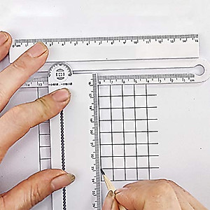 HELYZQ Compass Metal Multifunctional Drawing Circle Tool Ruler Painting Professional
