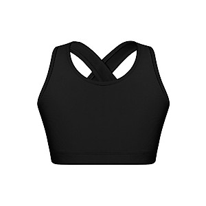 TiaoBug Kids Girls Crop Tops and Athletic Leggings 2 Pieces Activewear Set Leopard Print Gym Yoga Workout Outfits Black&Light Blue E 12