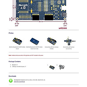 Waveshare BLE4.0 NRF51822 Module 2.4G Wireless Communication Module Mother Board Expansion Development Board Kit