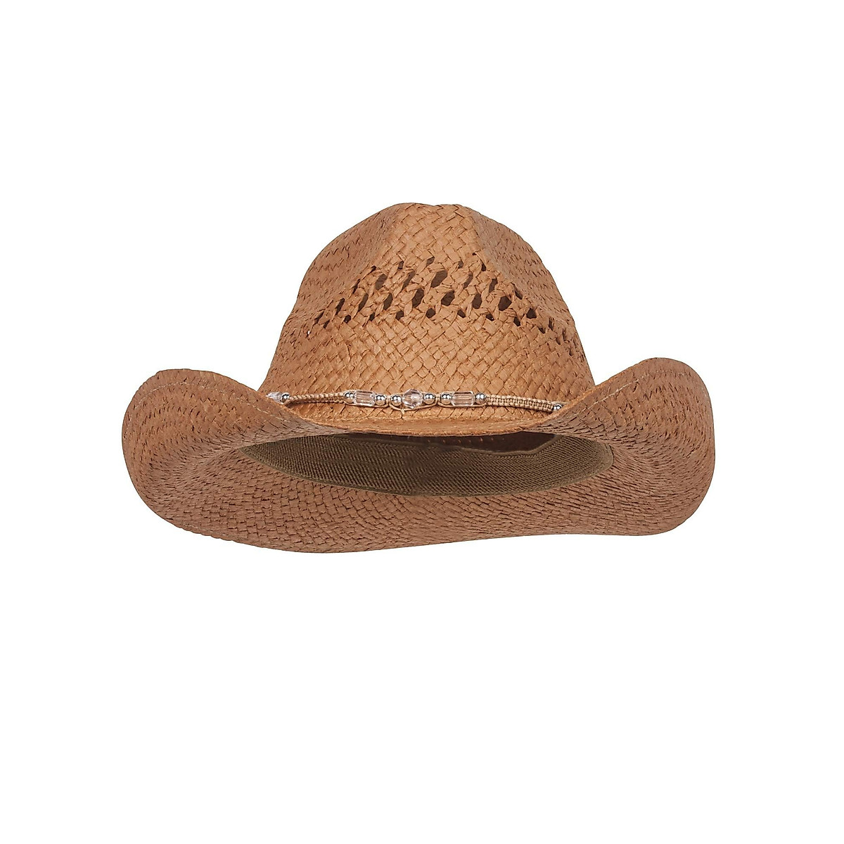 MG Womens Straw Outback Toyo Cowboy Hat, Brown