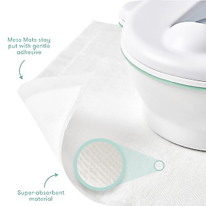 Frida Baby Potty Mess Mats, Disposable, Super-Absorbent Floor Pads for Easy Cleanup, 20 Count