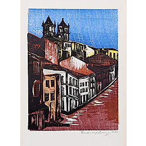 Street Scene with Church II from the Bahia Portfolio