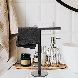 DOITOOL Towel Holder Towel Rod Standing Towel Rack T- Shape Hand Headband Holder Kitchen Dish Cloth Stand Shelf Bath Towel Bar for Bathroom Kitchen Freestanding Towel Dispenser