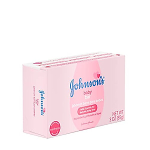 Johnson's Baby Body Soap Bar, Gentle for Baby Bath and Skin Care, Hypoallergenic and Dermatologist Tested, Paraben Free, Phthalate-Free, Dye-Free, 3 oz (Pack of 6)