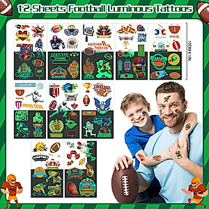 BOIKOKY 122Pcs Football Party Favors Football Goodie Bags Stuffers with Stress Ball Keychain Tattoo Sticker Silicone Bracelet for Football Birthday Party Supplies