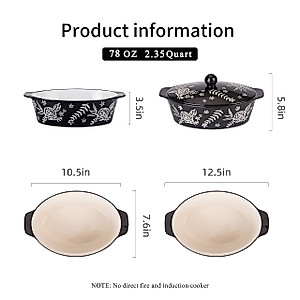 Wisenvoy Casserole Dish With Lid Casserole Dish Casserole Dishes For Oven Baking Dishes For Oven Ceramic Baking Dish