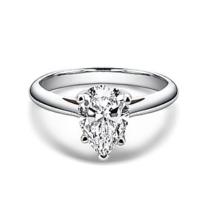 AINUOSHI Sterling Silver Moissanite Diamond Ring, 2.0ct Pear Shaped Wedding Ring, D-E Color Grade, Perfect for Wedding, Engagement Proposal and Anniversary. Size 4.0 In US