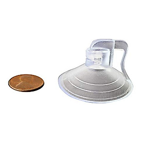 Clear Plastic Suction Cup Hooks - 4 cm (1-5/8 in) Wide, Set of 10, Pop Up Handles and Grips for Glass, Windows, Windshield, Metal, Tile, Kitchen, Bathroom Mirror, Shower Wall, Terrarium, Car Window