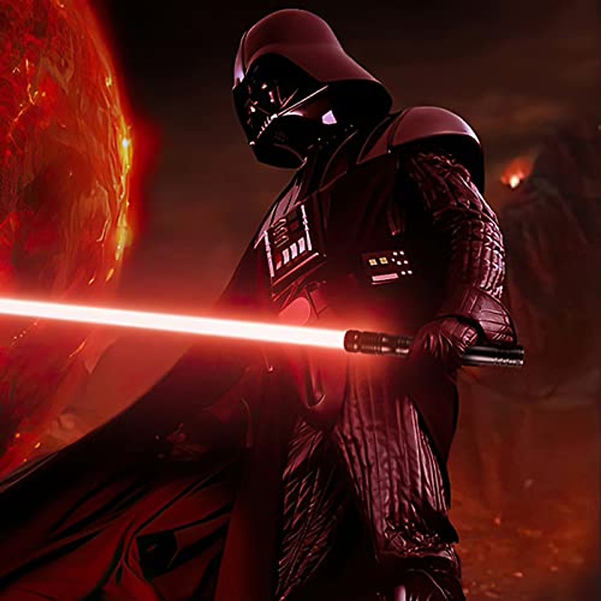 Dueling Light Saber RGB 12 Colors Light Sabers - Metal Hilt Black Series Sabers for Adults Cosplay Party, Birthday Gift, 9 Sound Fonts, FOC, Support Real Heavy Dueling (Gun)