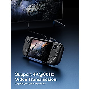 JSAUX 90 Degree USB-C Male to USB-C Female Adapter + Steam Deck Carrying Case