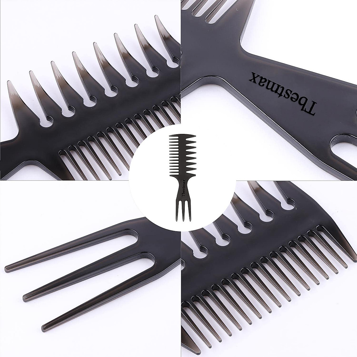Hair Comb Styling Set Tail Combs Double Side Brushes Afro Pick Pik Comb African American Hair Brush Barber Accessories
