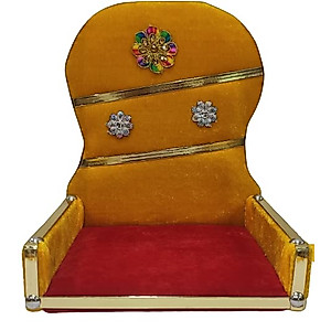Kanha Ladoo Gopal Wooden chowki Cum Sofa Cum Aasan Cum Singhasan Cum Bed kanha Wooden Pooja Chowki (Multicolor, Extra Large)
