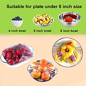 Fresh Keeping Bags 100 PCS, Reusable Elastic Food Storage Covers, Plastic Adjustable Sealing Bowl Lids, Fresh Keeping Caps, Stretch Wrap Food Covers for Outdoor Picnic Kitchen