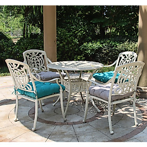 Leeymoo Square Outdoor/Indoor Seat Cushion 20x20, 2 Pack Tufted Patio Furniture Chair Pads with Thick Form Filled