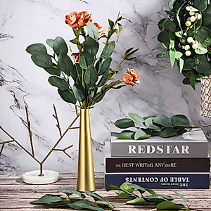 WILLBOND 30 Pieces Eucalyptus Stems Artificial Eucalyptus Leaf Stem Faux Long Eucalyptus Artificial Greenery Leaves for Wedding, Office, Holiday, Home, Garden, Greens Decor