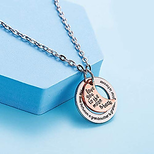LParkin The Love Between Grandmother and Granddaughter Is Forever Necklace (alloy)