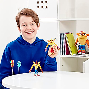 Crash Bandicoot 11cm Coco with Mask HE12300 | Collectable Retro Gaming Figure for Kids with Accessory