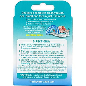 Fresh Guard Soak Specially Formulated for Retainers Mouthguards and Removable Braces, 24 Count (Pack of 12)