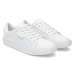 Jeossy Women's 8007 Fashion White Sneakers | Walking Tennis Shoes | Lace up Casual Sneaker for Women Size 9(DJY8007 White 09)