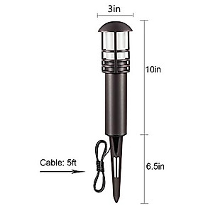 LNDXING Landscape Lights, 3W 12V Low Voltage Outdoor Landscape Lights Lighting, 4 Pack IP65 Waterproof Garden Lights, 3000K Warm White Pathway Garden Yard Patio Lamp, 5 Years Warranty