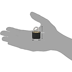 3 Pc Metal Padlock Solid Brass Luggage, Backpack, Diary, Jewelry Box, Crafts, School Teaching Lock with Key and Durable Cover (Small, Black)