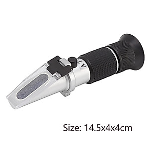 Diydeg Brix Meter Refractometer, Portable Handheld 0 to 80% Brix Scale Range Honey Moisture Tester High Accurate with ATC, Ideal for Honey Maple Syrup Molasses Bee Keeping Supplies