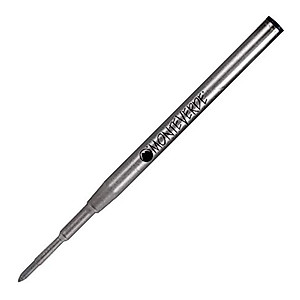 Monteverde Capless Gel Black Refill to Fit Montblanc Ballpoint Pens, Fine Point, 2 per Pack (M422BK)