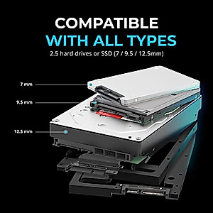 SABRENT 2.5” SSD & SATA Hard Drive to Desktop 3.5” SATA Bay Converter Mounting Kit (BK-PCBS)