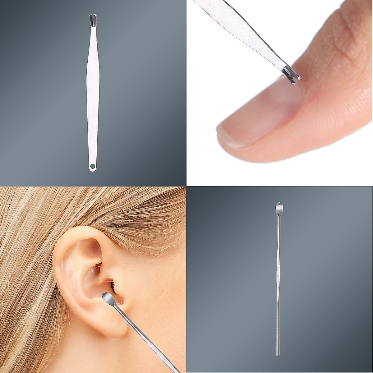 FIXBODY Nail Clippers Set, Professional Manicure set and Pedicure Kit, 10 Pieces Nail Care Kit, Toenail Clippers with Gray Leather Case, Gift for Men and Women