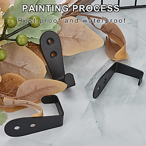 Sankoly 10 Pieces Individual Coat Wall Hook Heavy Duty Wall Hook Towel Hook with Screws and Anchor Black Wall Hooks for Kitchen, Bathroom, Bedroom, Foyers, Hallways