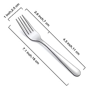 36-Piece Dinner Forks Set, Funnydin 7.1 Inches Stainless Steel Forks Silverware, Durable Table Forks Set, Use for Home, Kitchen and Restaurant - Mirror Polished, Dishwasher Safe