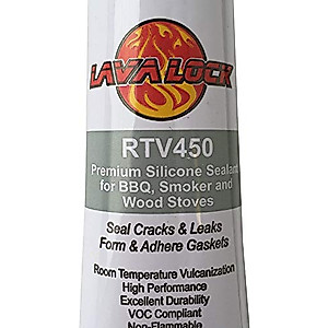 LavaLock® Food Safe BBQ Grade Adhesive Grill Smoker High Temp RTV Silicon - Clear 3 Ounce